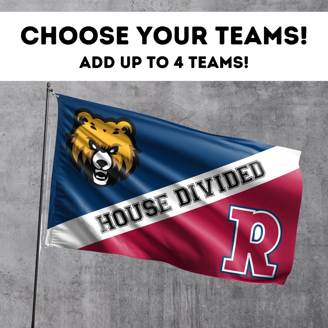 House Divide Flag | Custom House Divided Flag | NFL Flag | Countries ...