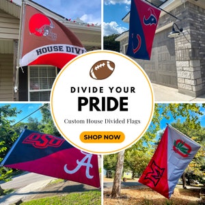 Custom House Divided Flag, Custom Flag, House Divided Flag, NFL Flag ...