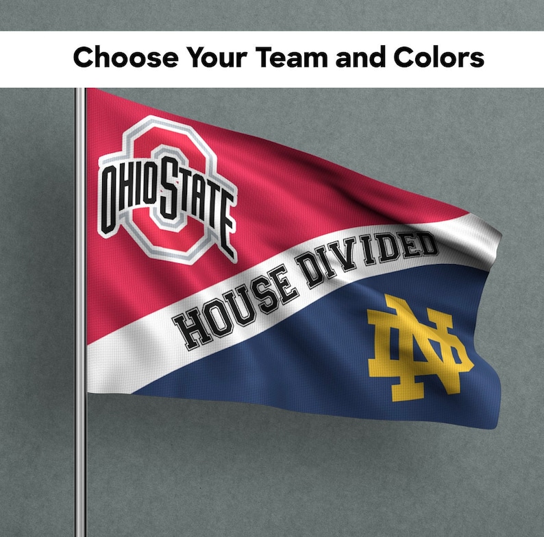 Custom House Divided Flag Custom Flag House Divided Flag - Etsy