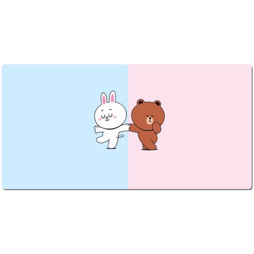 Line Friends Korean Kawaii Gamer Desk Mat Large Desk Pad Big - Etsy