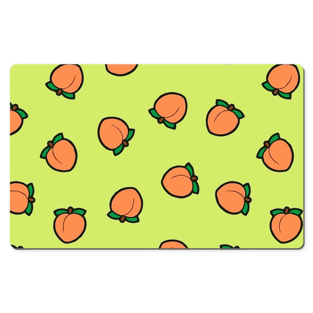 Neon Peach Mouse Pad, Kawaii Desk Mat, Cute Mouse Pad, Emoji Desk Decor ...
