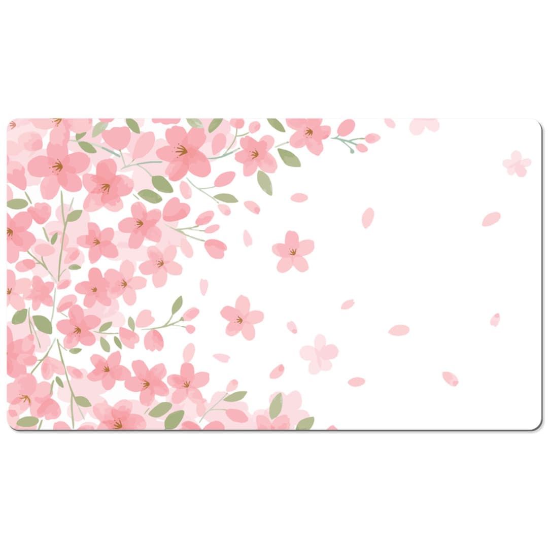 Cute Pink Cherry Blossom Kawaii Desk Pad, Cute Mouse Pad, Extra Large ...