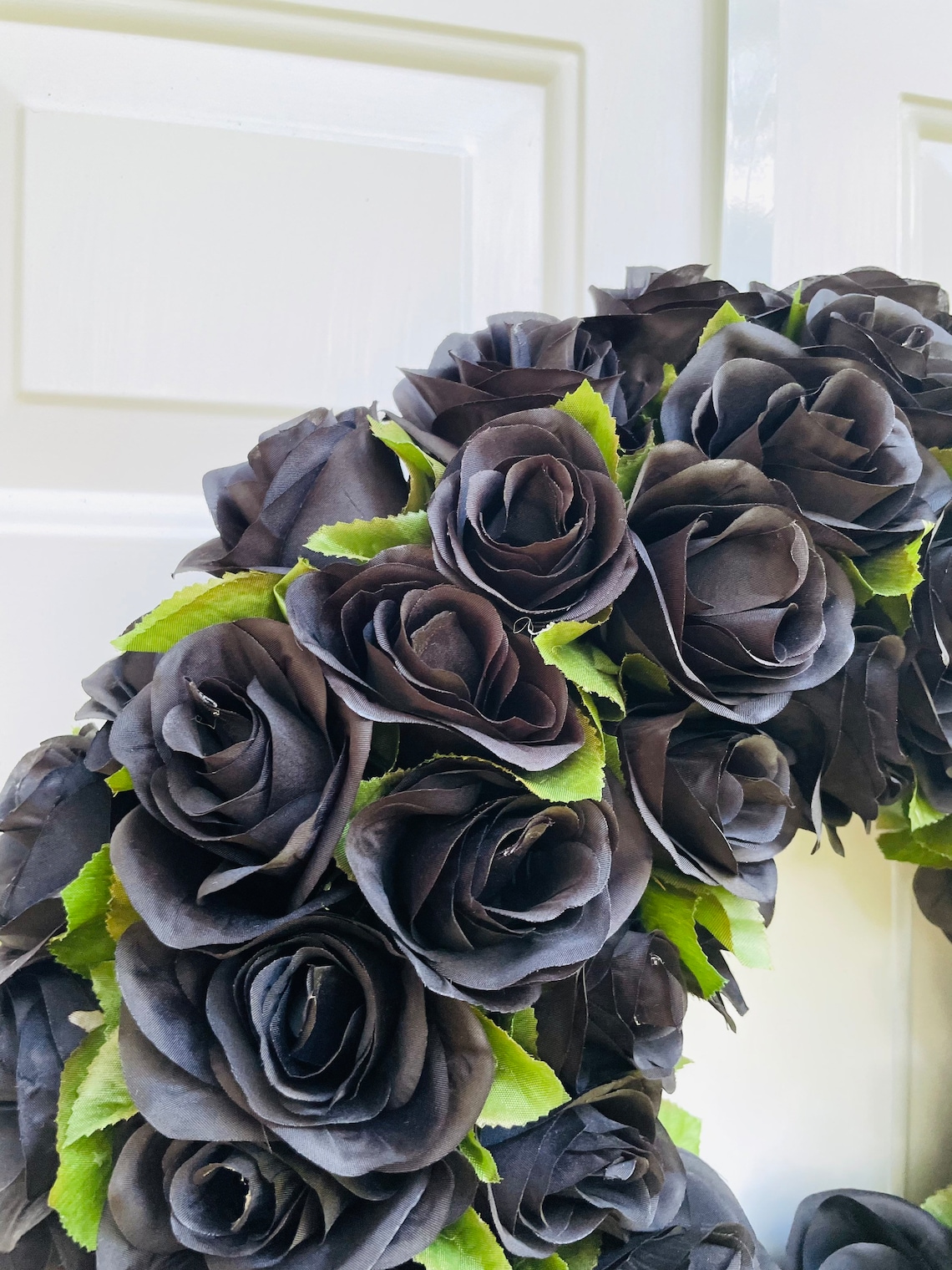 Black Rose Wreath Gothic Floral Wreath Halloween Wreath - Etsy