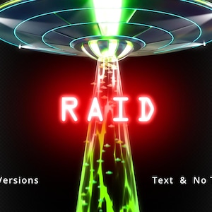 UFO Raid Alert - Animated Twitch Alert Overlay | Mothership & UFO Swarm ...