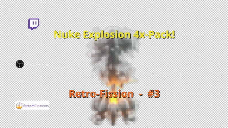 Nuke Explosion | Overlay 4-pack | Animated Reaction Stream Effects ...