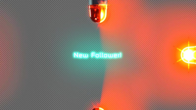 New Follower Alert | Animated Spinning Lights Twitch Overlay | Stream ...
