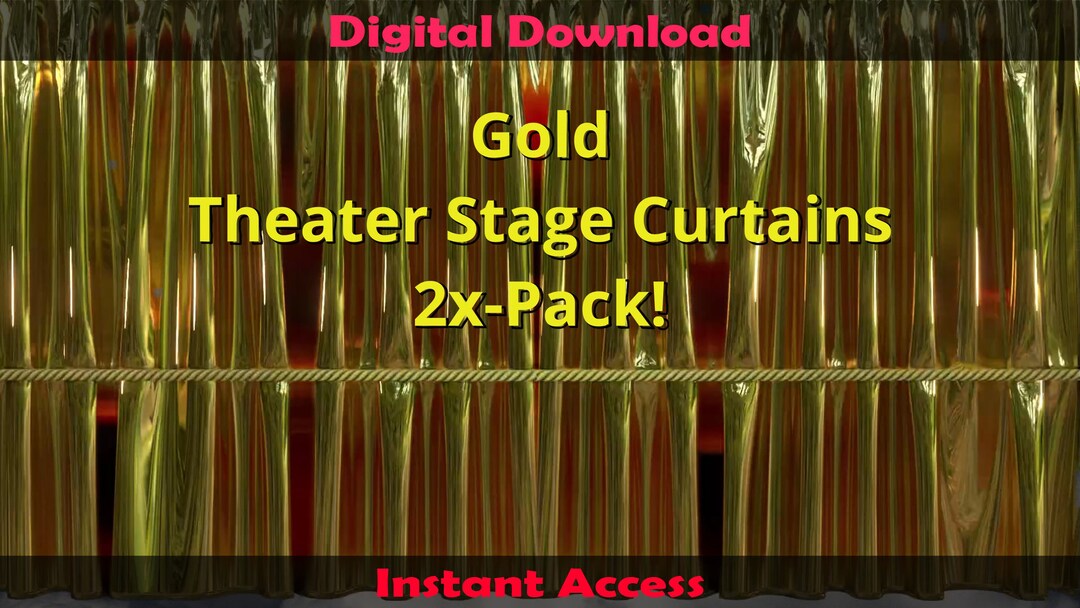 Stinger Pack #3: Gold Theater Stage Curtains *2x-pack!* | Scene ...