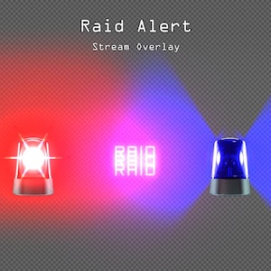 Raid Alert – Red & Blue Flashing Lights | Animated Twitch Overlay | VFX ...