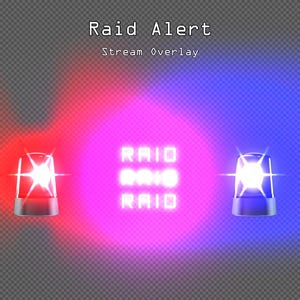 Raid Alert – Red & Blue Flashing Lights | Animated Twitch Overlay | VFX ...