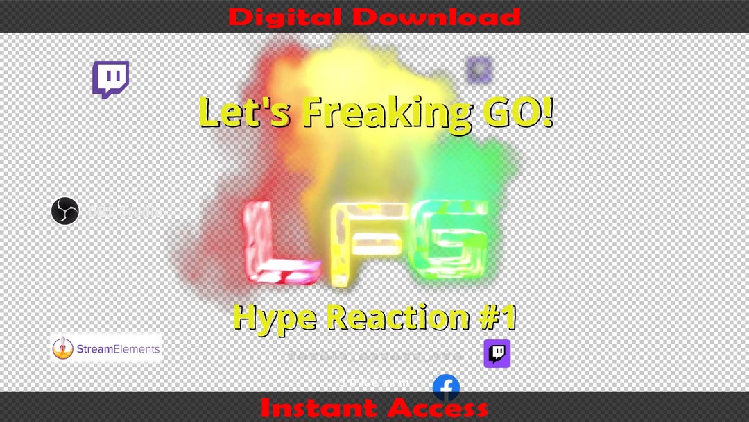 LFG Stream Overlay | 3-pack | Animated Hype Effects for Twitch & OBS ...