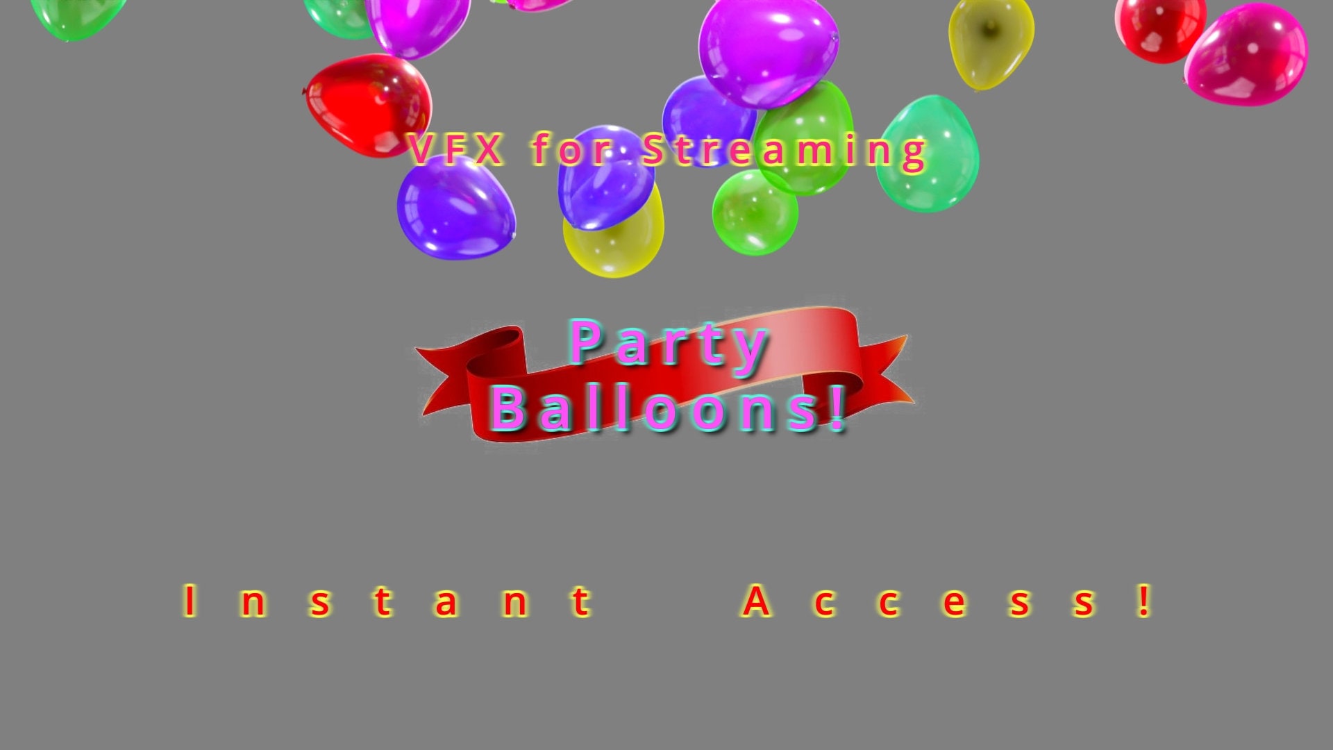 Party Balloons - Animated Overlay | Single VFX for Twitch ...
