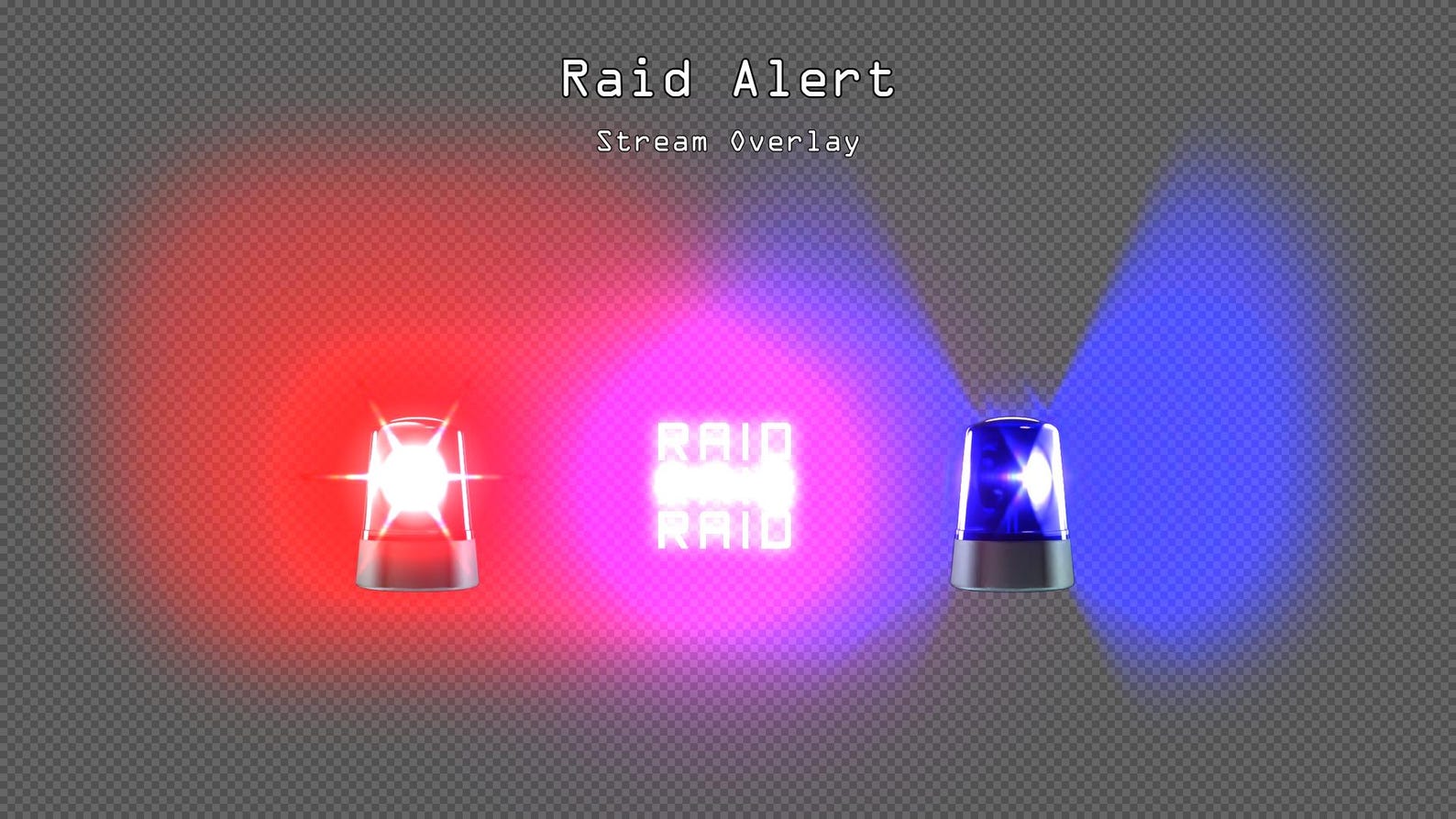 Raid Alert – Red & Blue Flashing Lights | Animated Twitch Overlay | VFX ...