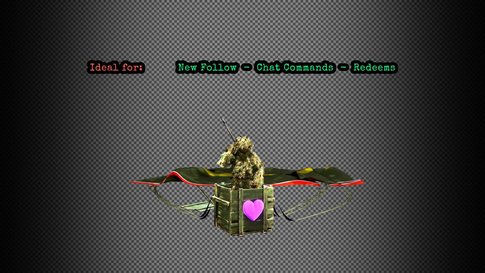 Parachute Drop Salute | Animated Stream Alert Overlay for Twitch, OBS ...
