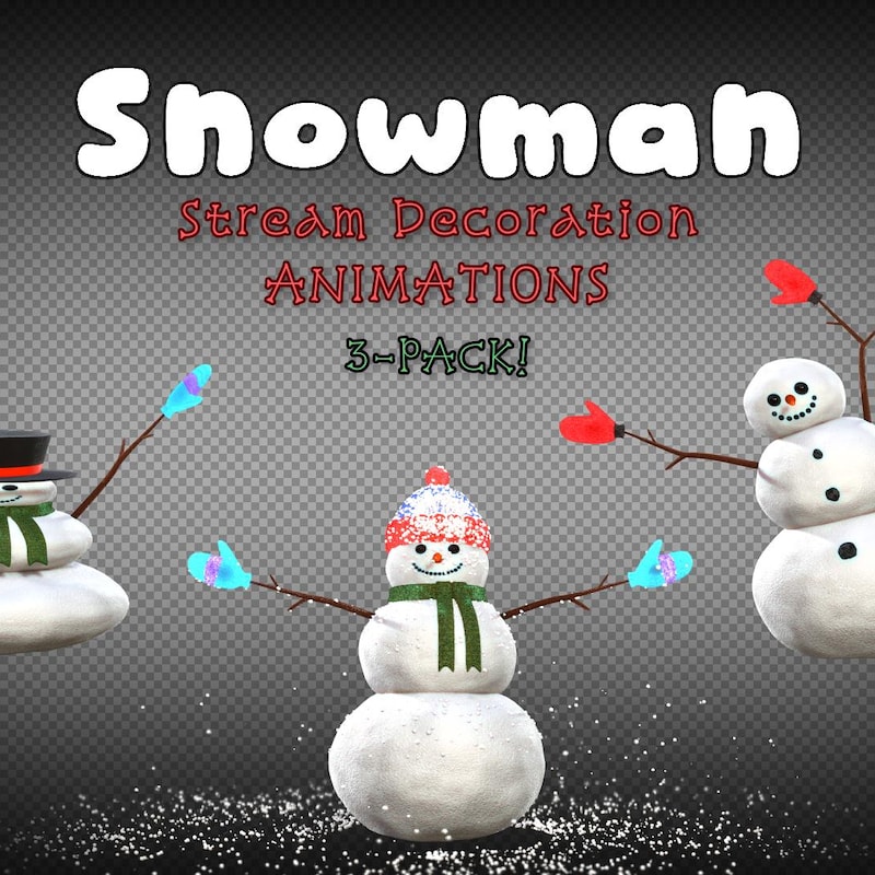 Animated Snowman Overlay - Etsy