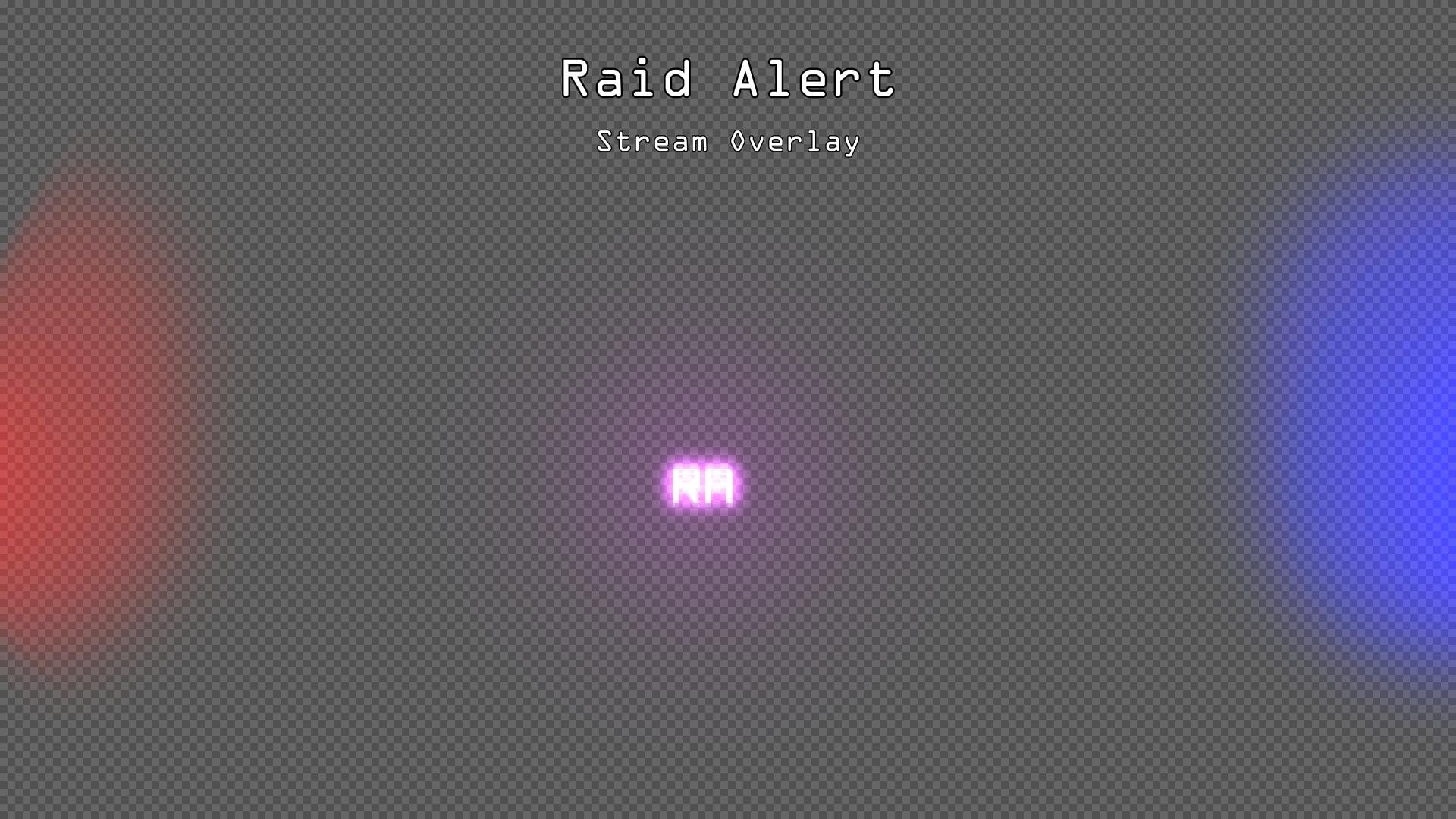 Raid Alert – Red & Blue Flashing Lights | Animated Twitch Overlay | VFX ...