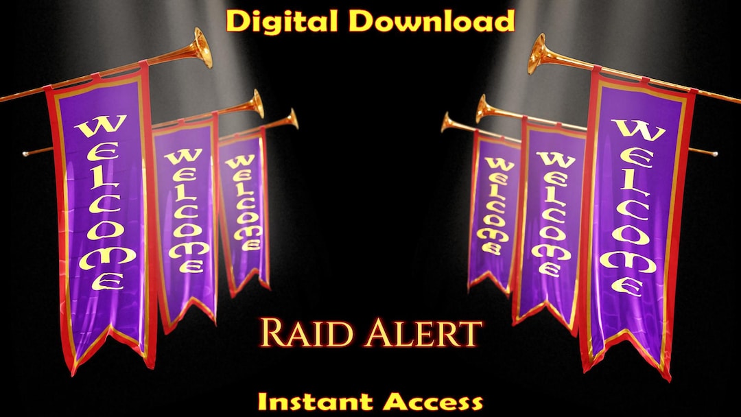 Welcome Banner Flag - Raid Alert Fanfare Animation | Overlay VFX for ...