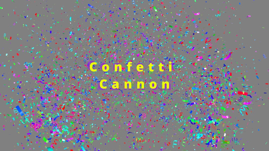 Confetti Cannon Animated Overlay Single VFX for Twitch Streamelements ...