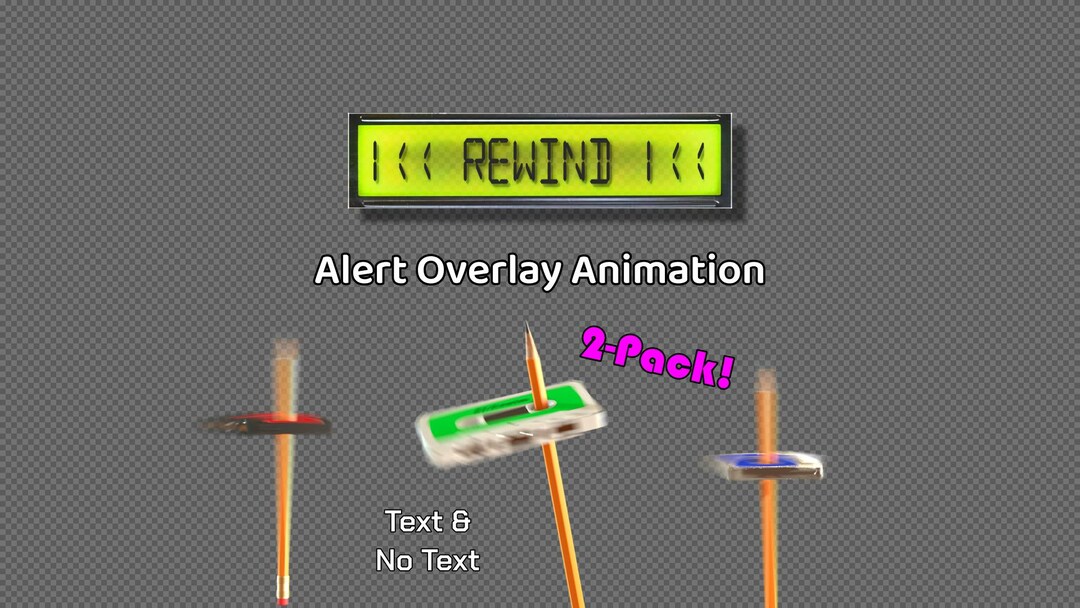 Rewind Stream Alert | DJ & Music Overlay | Retro Cassette Animation ...