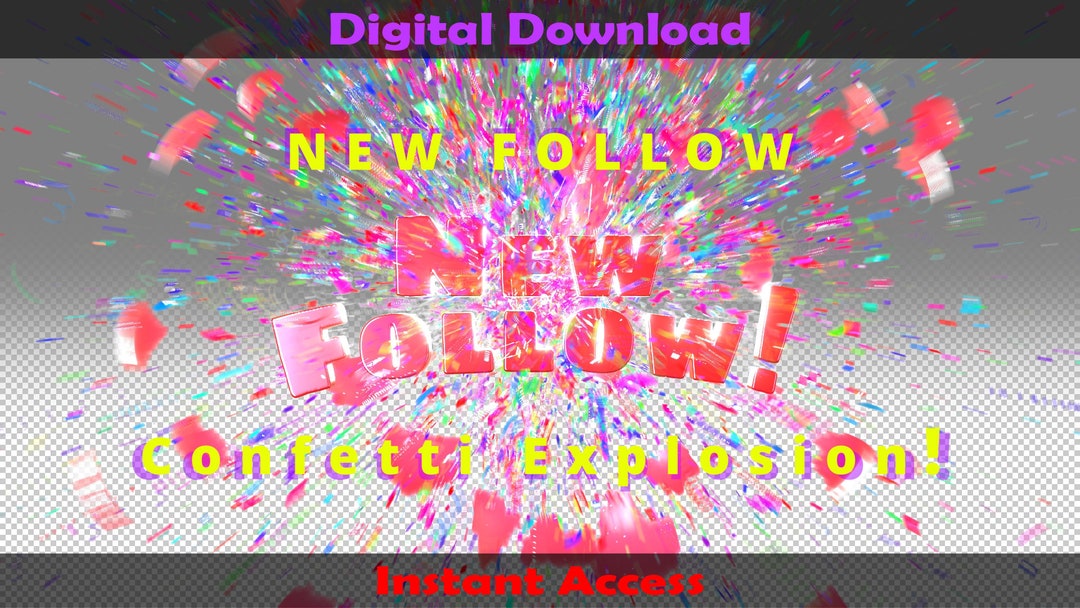 New Follow - Confetti Explosion | Animated Overlay | Single VFX for ...