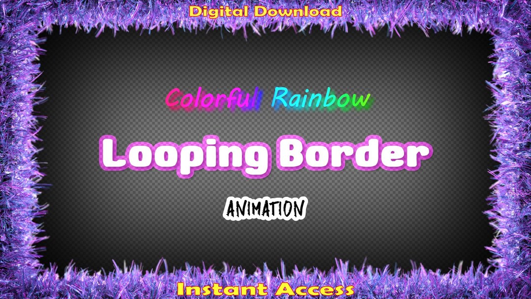Furry Rainbow Border - Looping Animation | Decoration Customization for ...