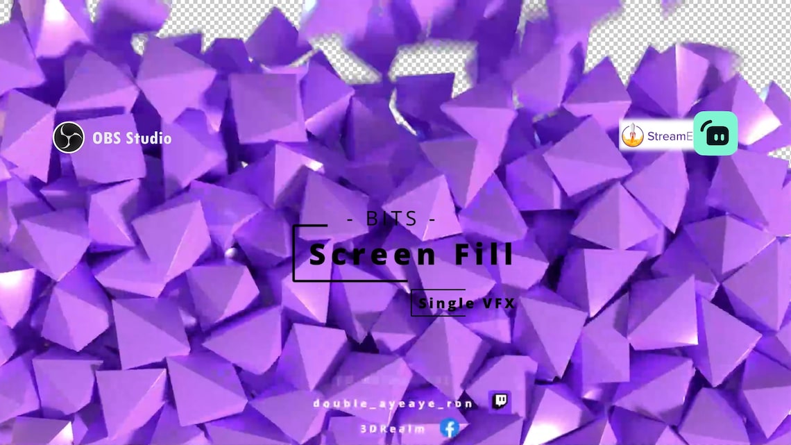 Screen Fill Animated Bits Overlay Twitch Enhancement Single VFX - Etsy