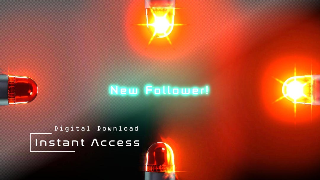 New Follower Alert | Animated Spinning Lights Twitch Overlay | Stream ...