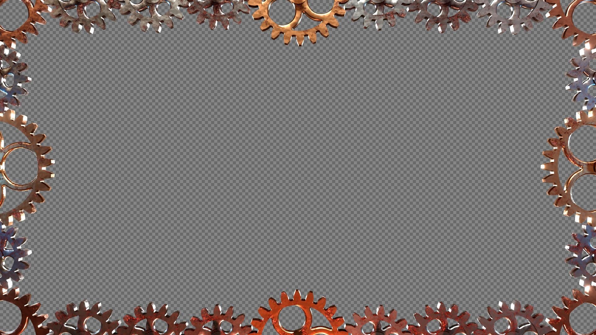 Steampunk Gears | Border Overlay | Looping Animated Stream Decoration ...