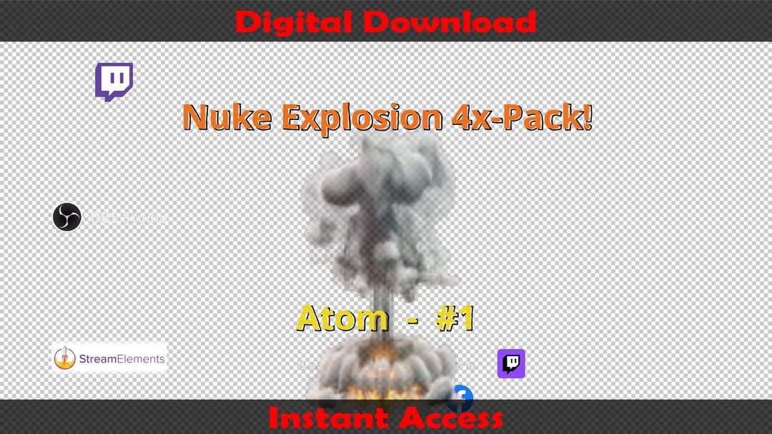 Hype Pack #3: Nuke Explosion Overlay *4x-pack!* | Engage Your Stream ...
