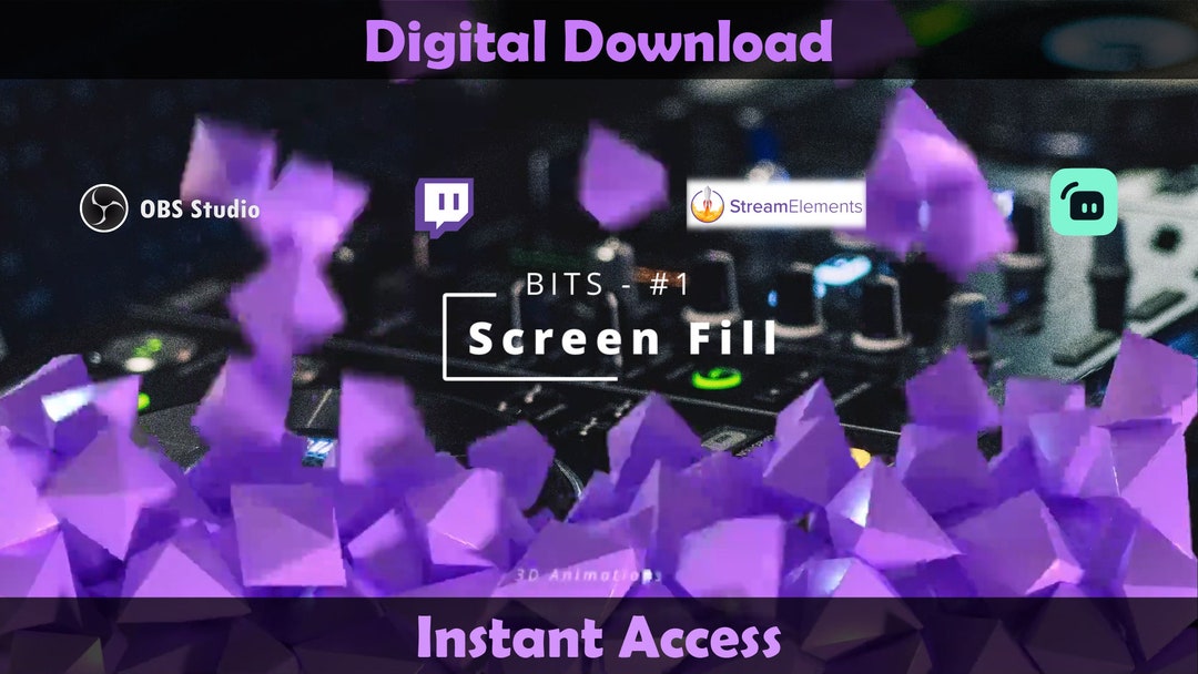Bits Overlay | 3-pack | Animated Stream Overlay | Donation Effect ...
