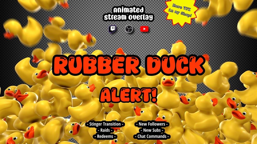 Rubber Duck | Animated Overlay | Raid Alert & Stinger Transition for ...