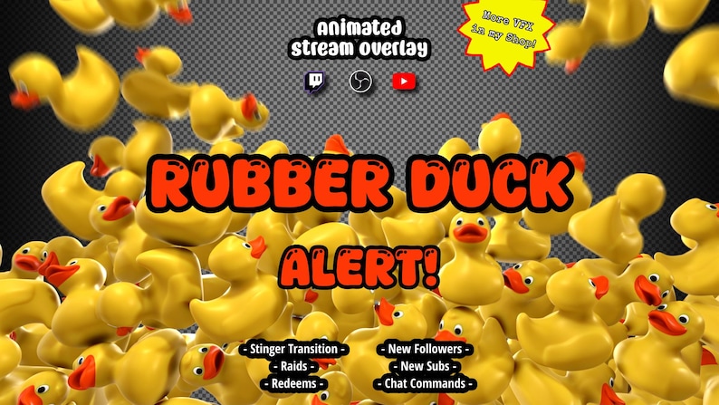 Rubber Duck | Animated Overlay | Raid Alert & Stinger Transition for ...