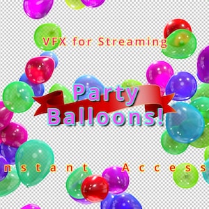 Party Balloons - Animated Overlay | Single VFX for Twitch ...