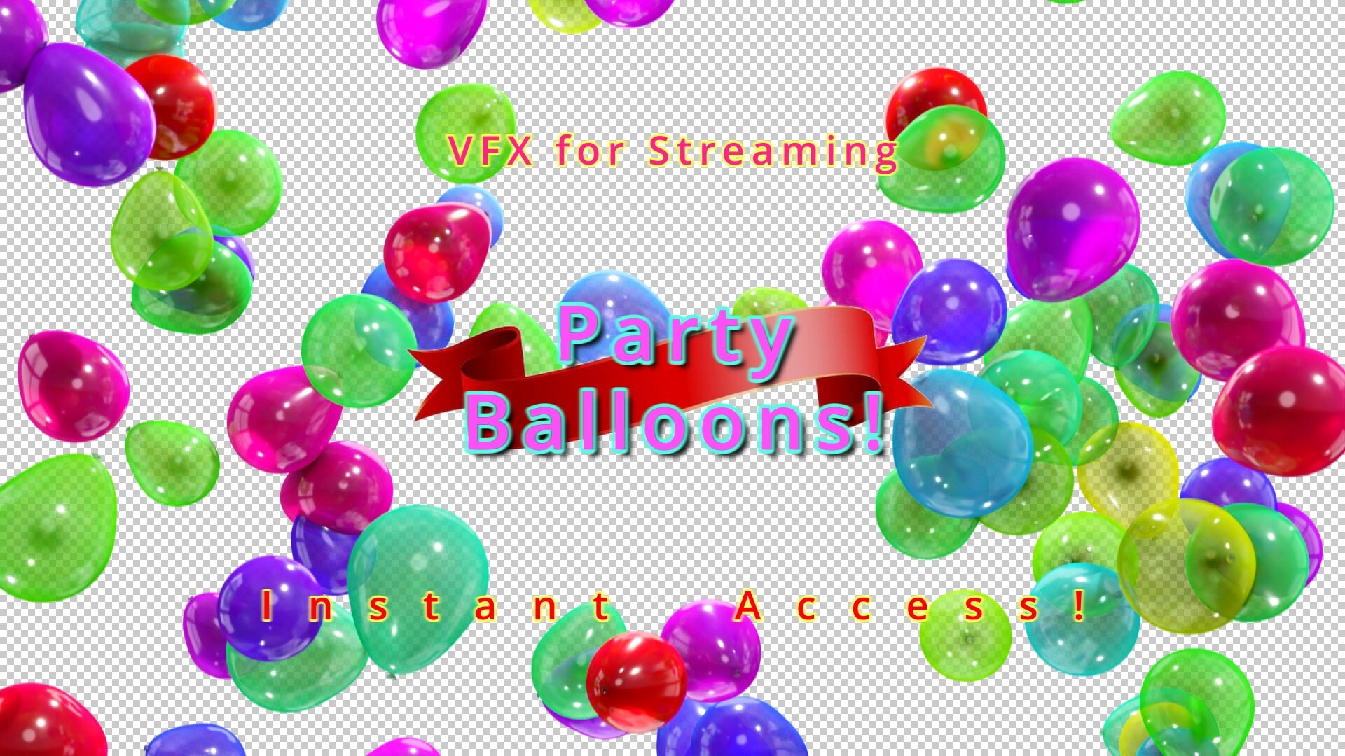 Party Balloons - Animated Overlay | Single VFX for Twitch ...