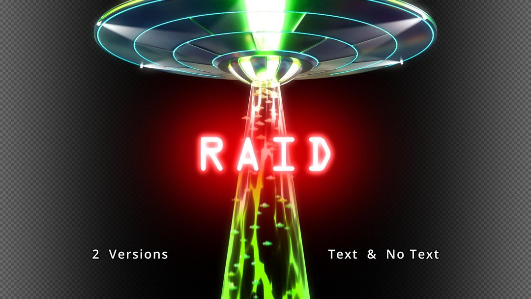 UFO Raid Alert - Animated Twitch Alert Overlay | Mothership & UFO Swarm ...