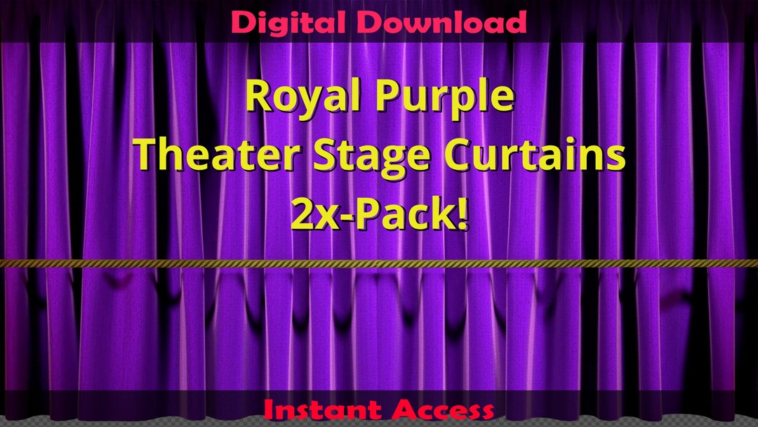 Royal Purple Theater Stage Curtains | 2x Stinger Pack | Twitch Stream ...