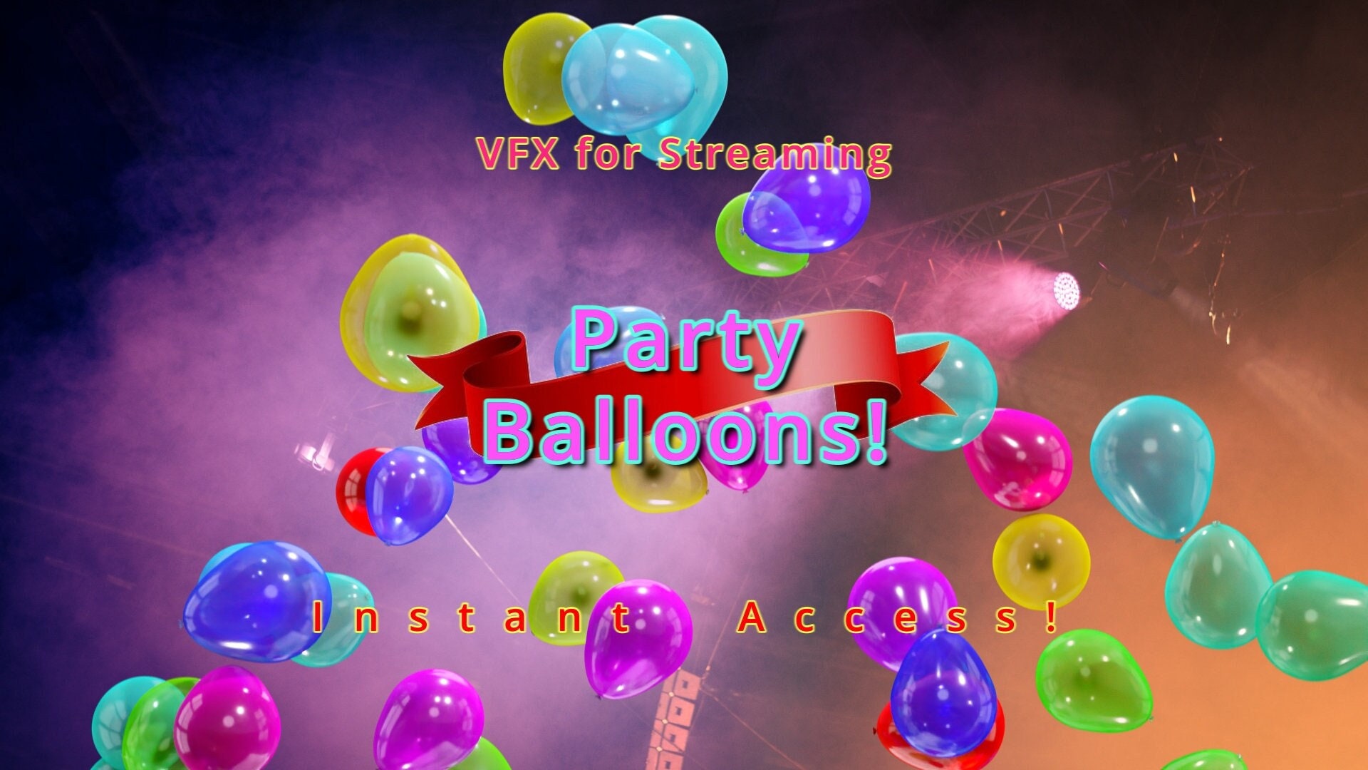 Party Balloons - Animated Overlay | Single VFX for Twitch ...