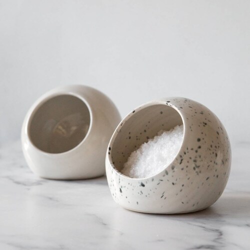 Salt Cellar White Ceramic Salt Pig - Etsy