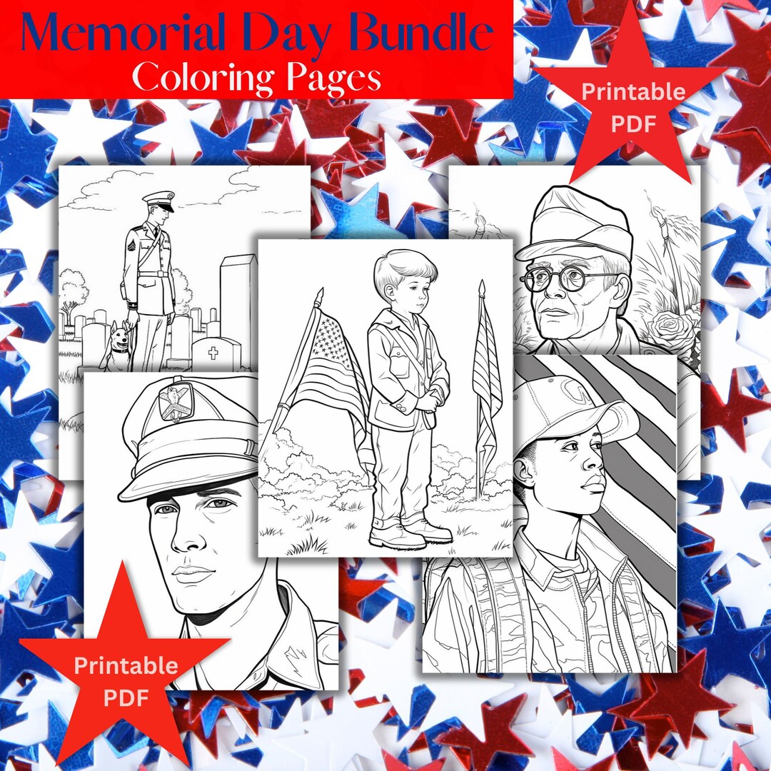 Memorial Day Coloring Pages: Kids Activity Bundle (digital Download) - Etsy