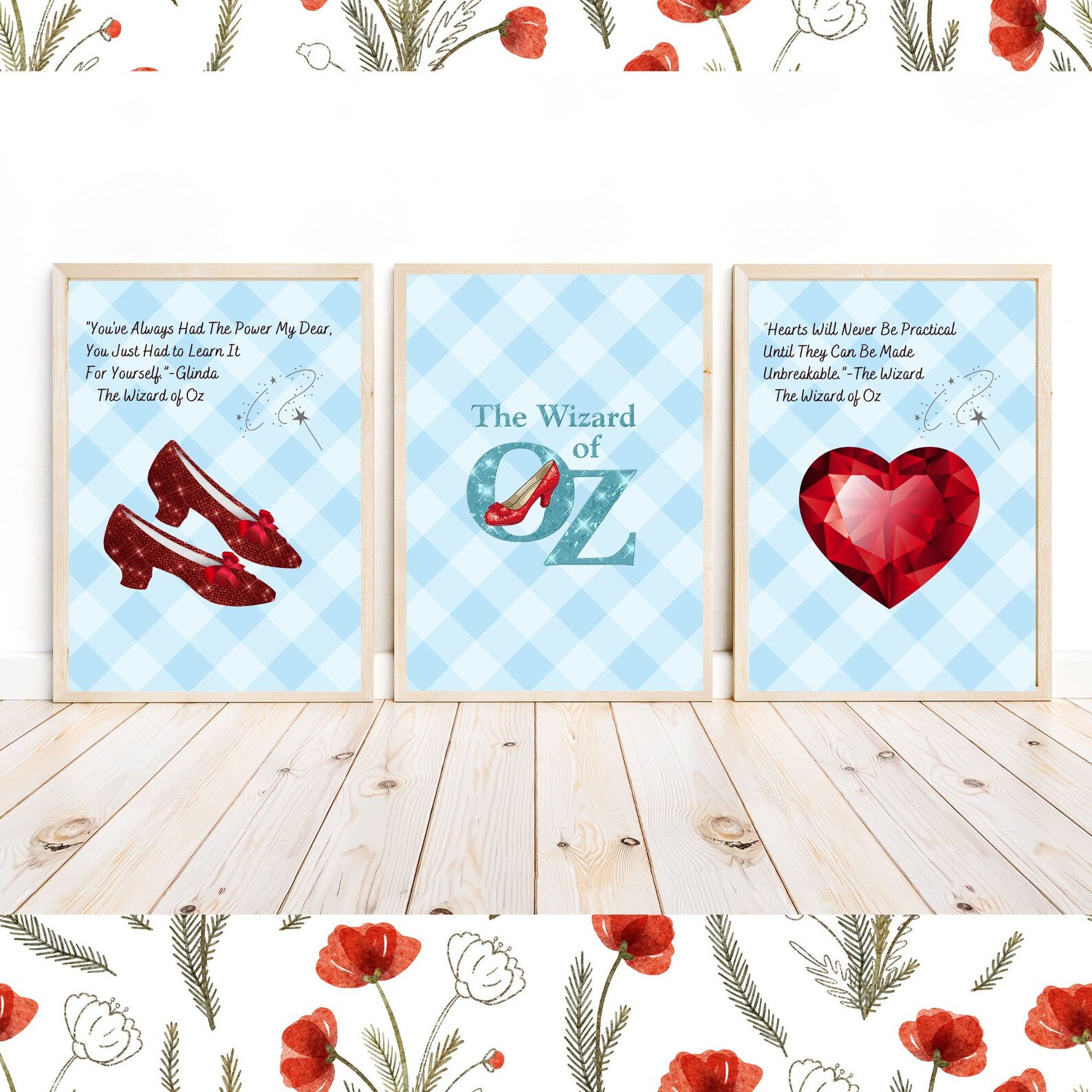 Wizard of Oz Print Set: Ruby Slippers & Quotes (digital Download) - Etsy