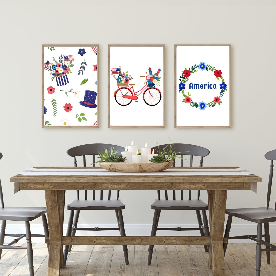 4th of July Wall Art, Independence Day Wall Art, Printable Digital ...