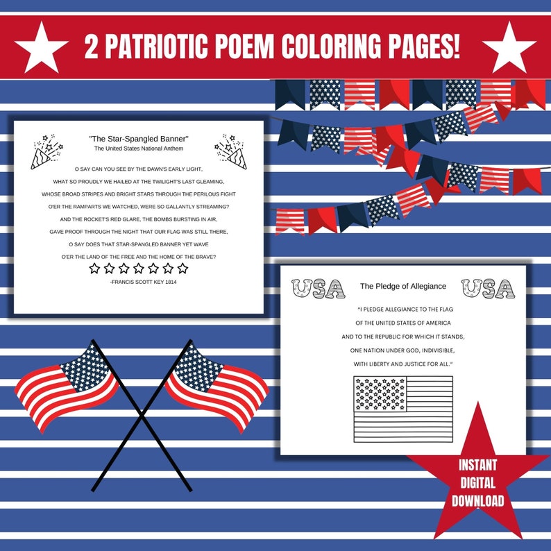 Flag Day Activity Bundle Kids Coloring June 14 Flag Day - Etsy
