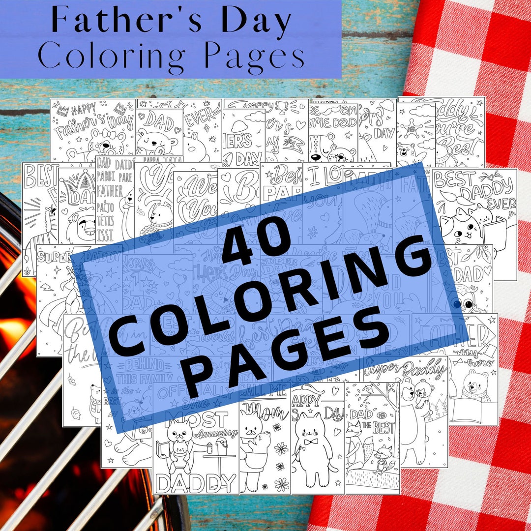 Father's Day Coloring Page Bundle, Father's Day Craft From Toddlers ...
