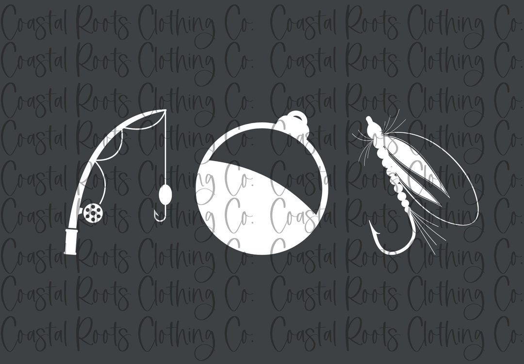 Fishing Trio Outline PNG - Etsy