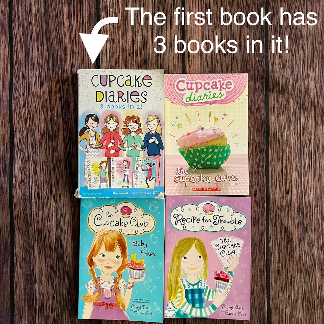 Lot of 4 (but Really 6) Cupcake Diaries & the Cupcake Club Baking Kids ...