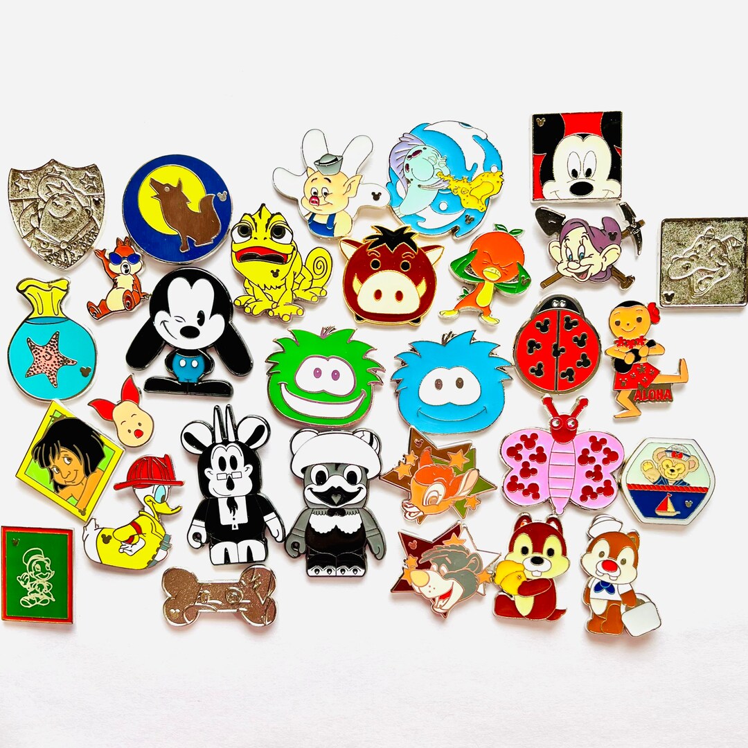 Huge Lot of 30 Walt Disney Metal Enamel Trading Pins Characters Animals ...
