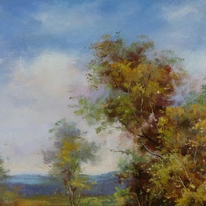 French Landscape With Frame, Original Oil Painting, Signed by Jean ...