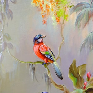 Original Oil Painting on Canvas Signed by L Richard Birds on - Etsy