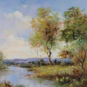 Framed French Landscape, Original Oil Painting, Signed by Jean Reneau ...