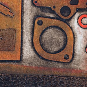 Vintage Abstract Serigraph, VTG Lithograph, Signed by Audrey Grendahl ...