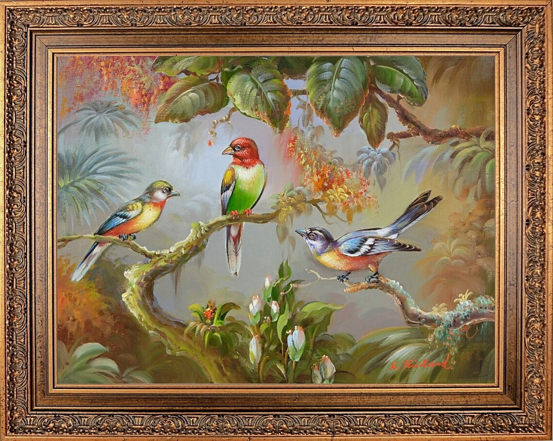 Oil Painting on Canvas, Antique Gold Framed, for Memorable Gift, Wild ...